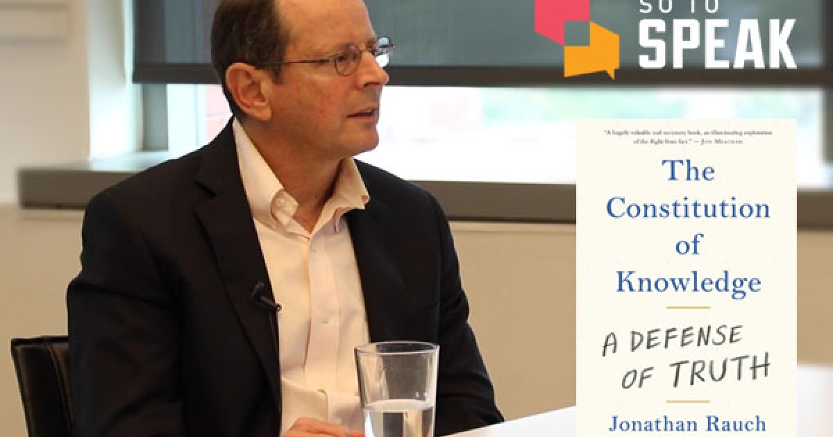 'So to Speak' podcast transcript: The Constitution of Knowledge with ...